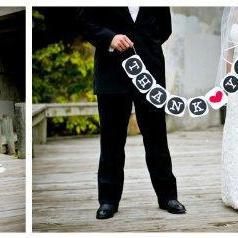 Thank You Wedding Banner Wedding Garlands Buntings Photo Booth Props on ...